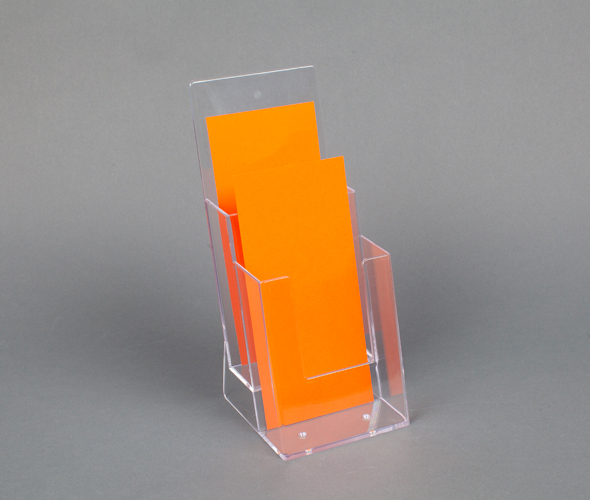 Two Pocket 1/3 A4 (DL) Tiered Leaflet Dispenser - Alplas