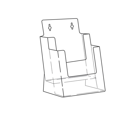 Two Pocket A5 Tiered Leaflet Dispenser - Alplas