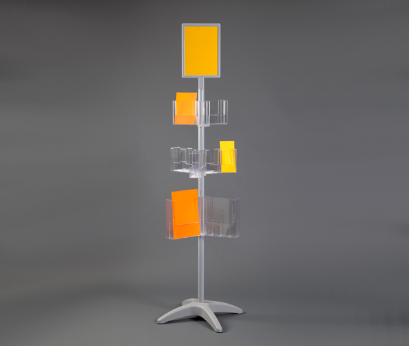 A4, A5 & 1/3rd A4 Floor Standing Dispenser Carousel - Alplas