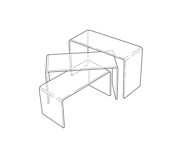 Acrylic Display Bridge Set - Small - Alplas