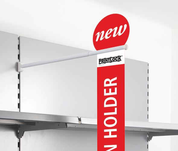 Aisle Fin Holder - with Printlock (Double Slot) - Alplas