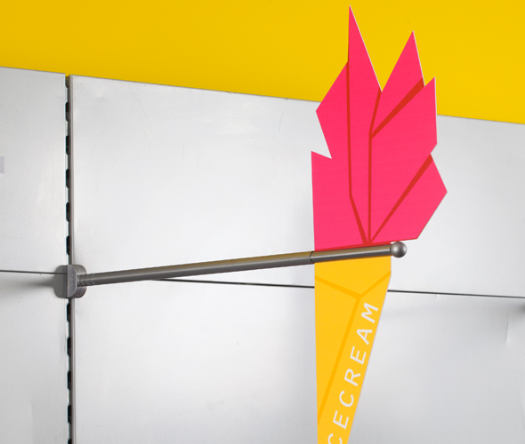 Aisle Fin Holder - with Printlock (Double Slot) - Alplas