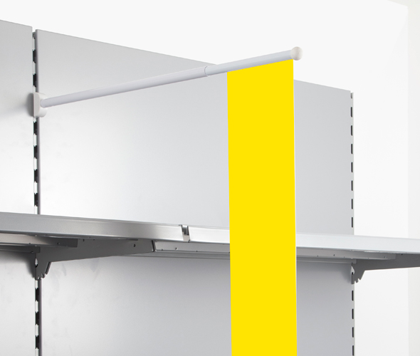 Aisle Fin Holder - with Printlock (Single Slot) - Alplas