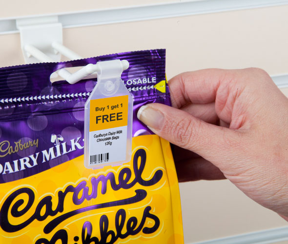 Clear Swing Price Tag for 4.8mm wire (25x38mm) - Alplas