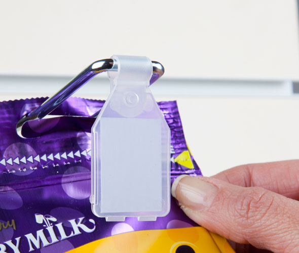 Clear Swing Price Tag for 6mm wire (25x27mm) - Alplas