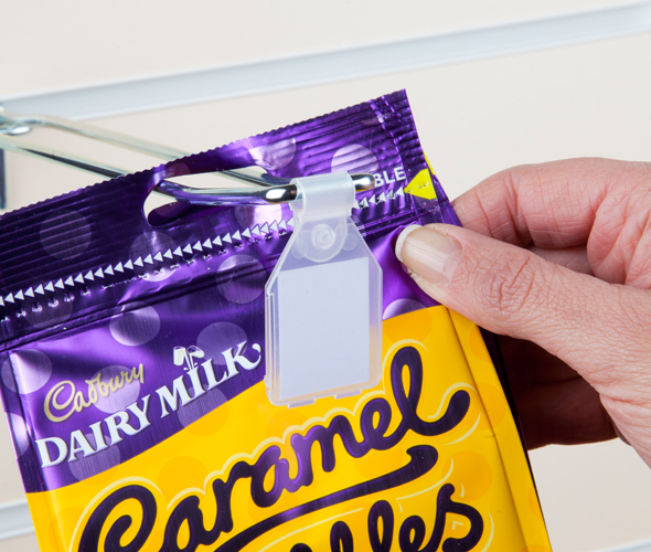 Clear Swing Price Tag for 6mm wire (25x27mm) - Alplas