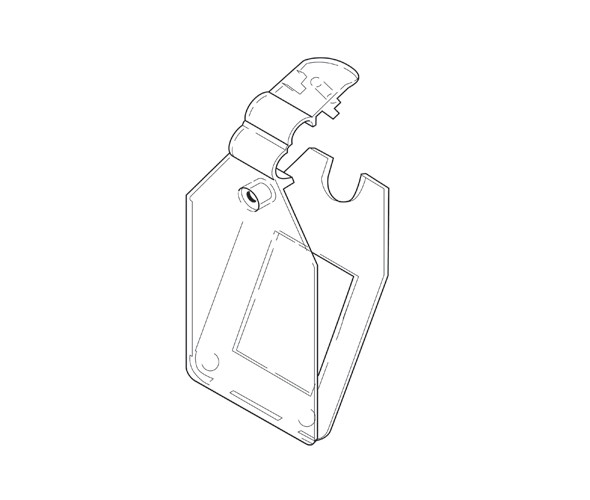 Clear Swing Price Tag for 4.8mm wire (25x27mm) - Alplas