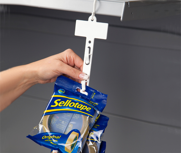 Double Duty Merchandising Strips with Header - Alplas