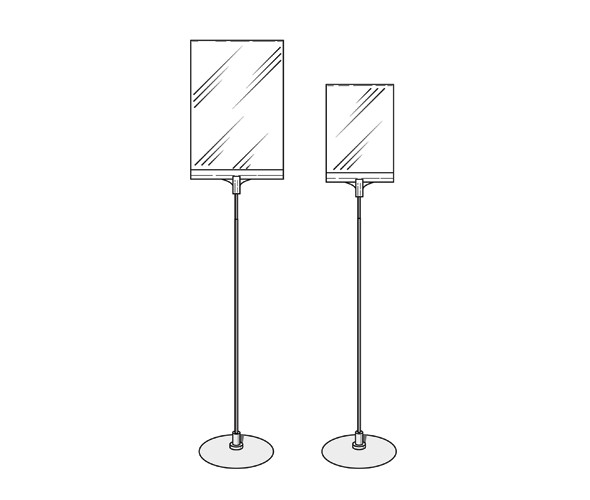 Frameless Acrylic Showcard Stand - Alplas