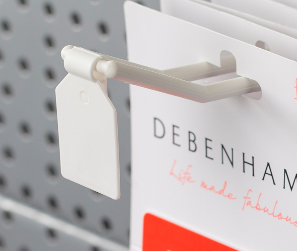 Price Swing Tag for Adhesive labels, 6mm wire (25x25mm) - Alplas