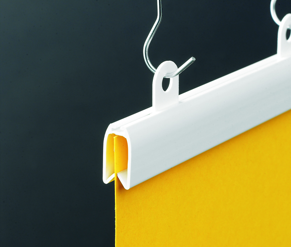 White Oval Poster Gripper - Alplas