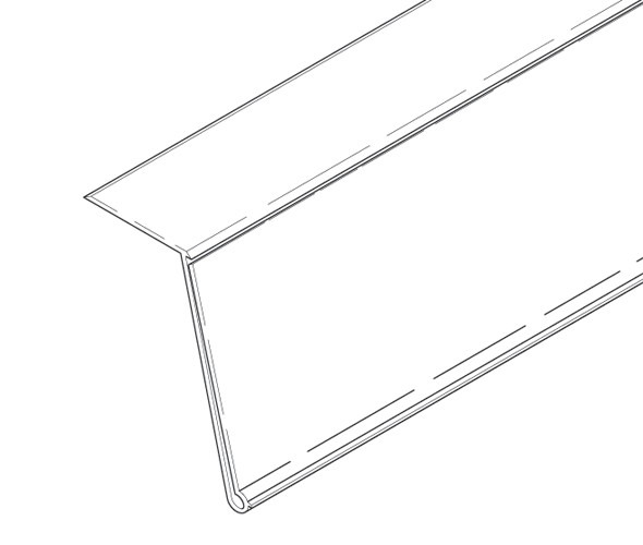 Overshelf Label Holder - Angled - Alplas