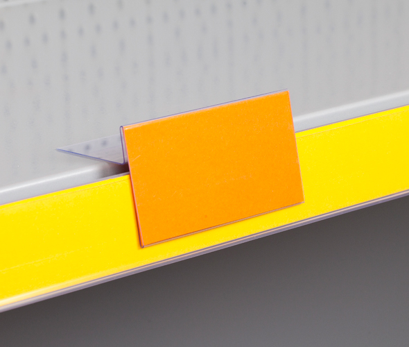 Elevated Shelf Edge Barker with Self Adhesive Tape - Alplas