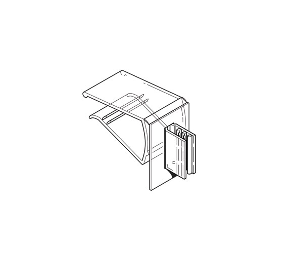 Square Shelf Sign Holder - Alplas