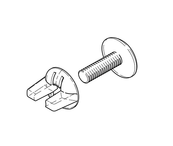 Clear Plastic Squeeze Fit Viking Screw - Alplas