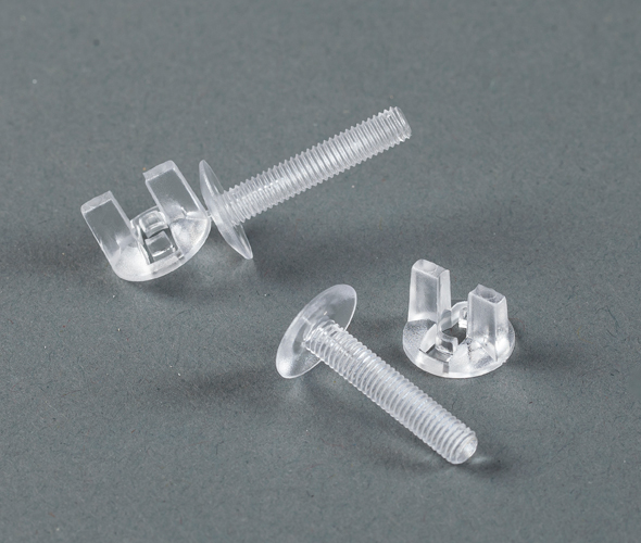 Clear Plastic Squeeze Fit Viking Screw - Alplas