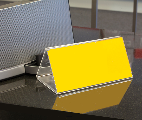 Clear Acrylic Straight 3 Sided Sign and Menu Holder - Alplas