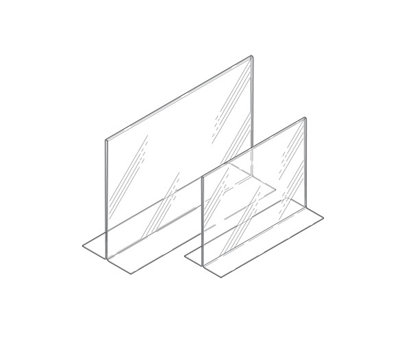 Straight Clear Styrene Menu Holder - A4 & A5 - Buy Online