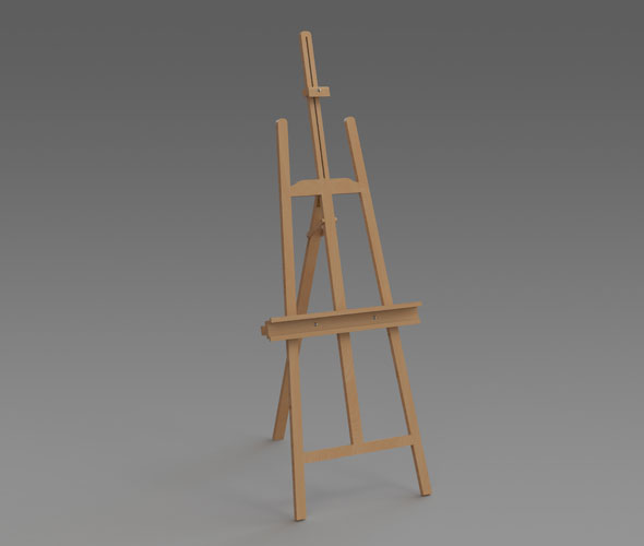 Wooden Display Beech Easel with Clamp - Alplas