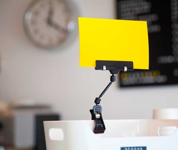 Tube Clip Stem Spring Sign Holder - Alplas