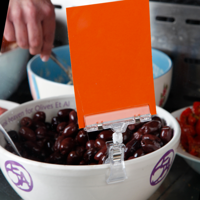 Clear Plastic Ticket Holder Spring Clip - Alplas