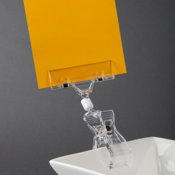 Clear Plastic Ticket Holder Spring Clip - Alplas