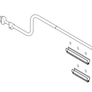 Cranked Aisle Fin Holder with Supergrip - Alplas