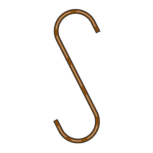 'S' Hook - Copper Finish - Alplas